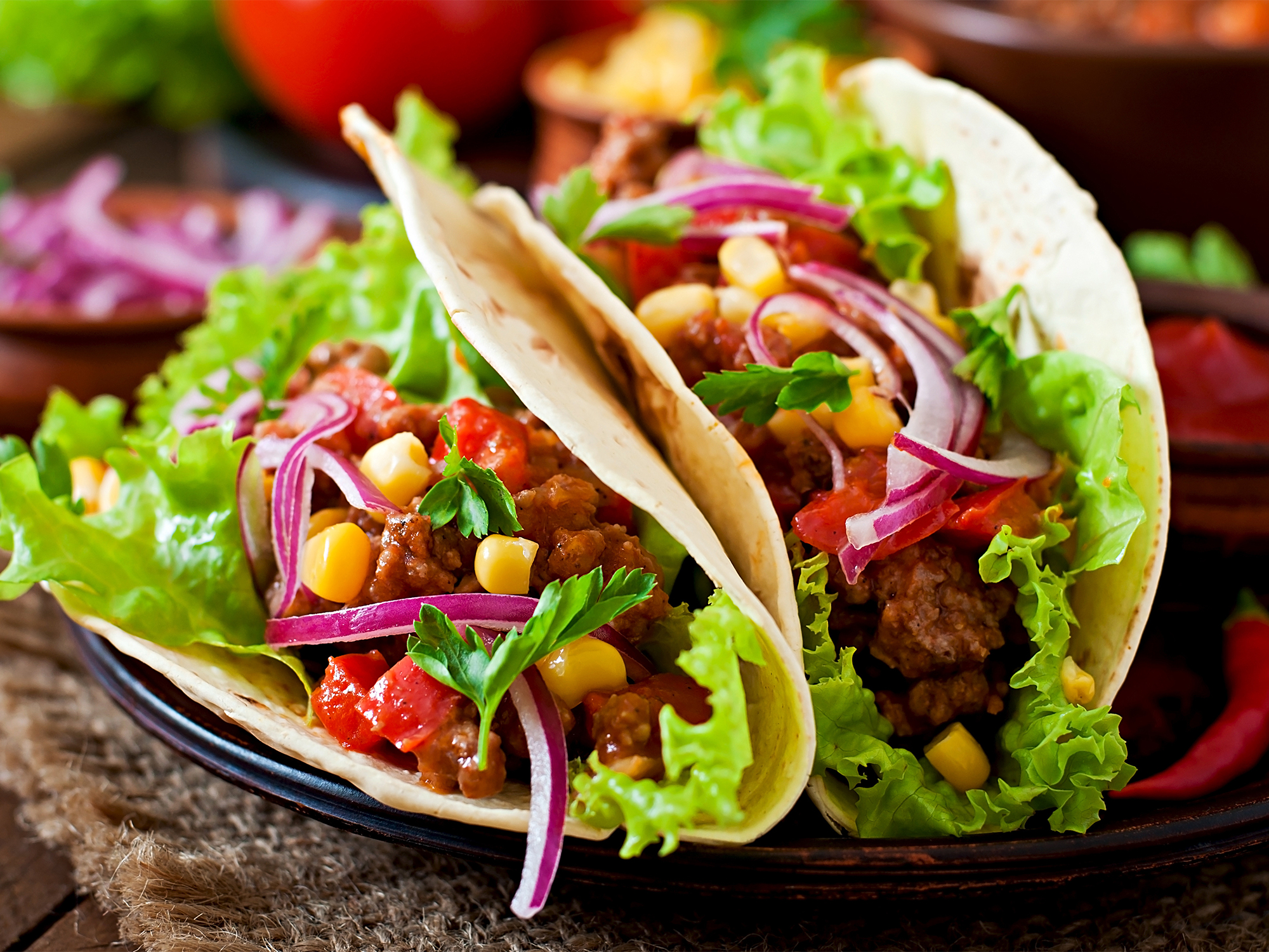 Burritos viande hachée et haricots rouges - Charles Christ